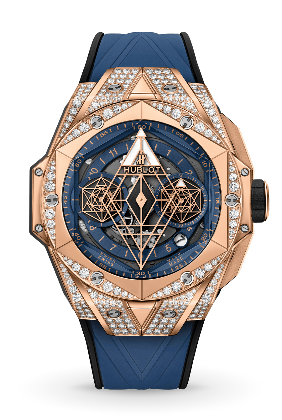 Big Bang Sang Bleu II King Gold Blue Pavé | Watches of Switzerland